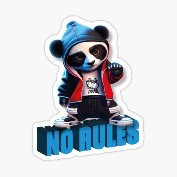 "No Rules Panda" Sticker for Sale by Cleo089 | Redbubble