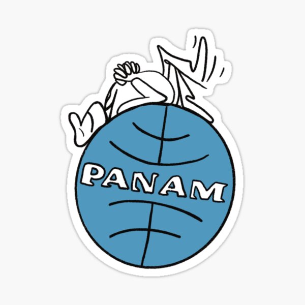 "Vintage drawing panam airlines panam logo " Sticker for Sale by ...