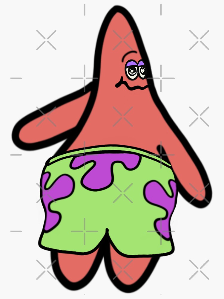 "Patrick star" Sticker for Sale by tedwalk | Redbubble