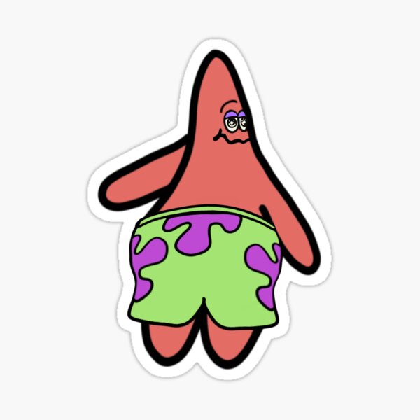 "Patrick star" Sticker for Sale by tedwalk | Redbubble