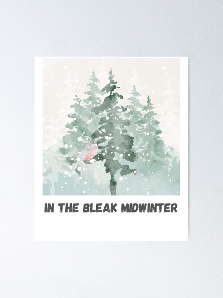 "In the Bleak Midwinter. Snowy Forest Scene, Painting" Poster for Sale ...
