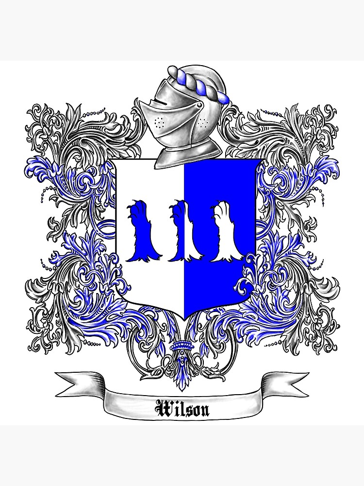 "Wilson Family Crest 4" Poster for Sale by atomicblizzard | Redbubble