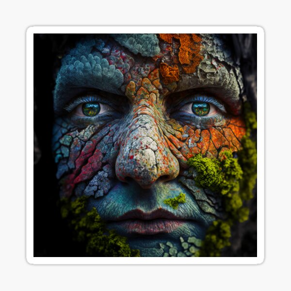 "stone face" Sticker for Sale by daysleeper1001 | Redbubble