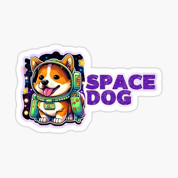 "Astronaut Dog" Sticker for Sale by Charkasi | Redbubble