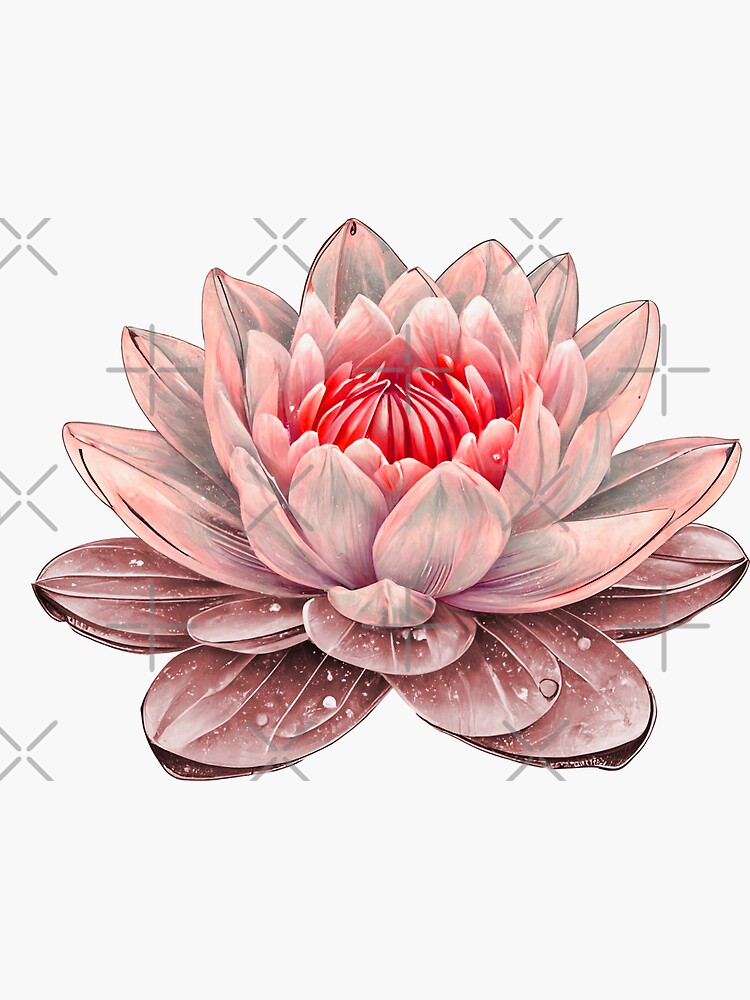 "Watercolor Water Lily" Sticker for Sale by StevenWhip | Redbubble