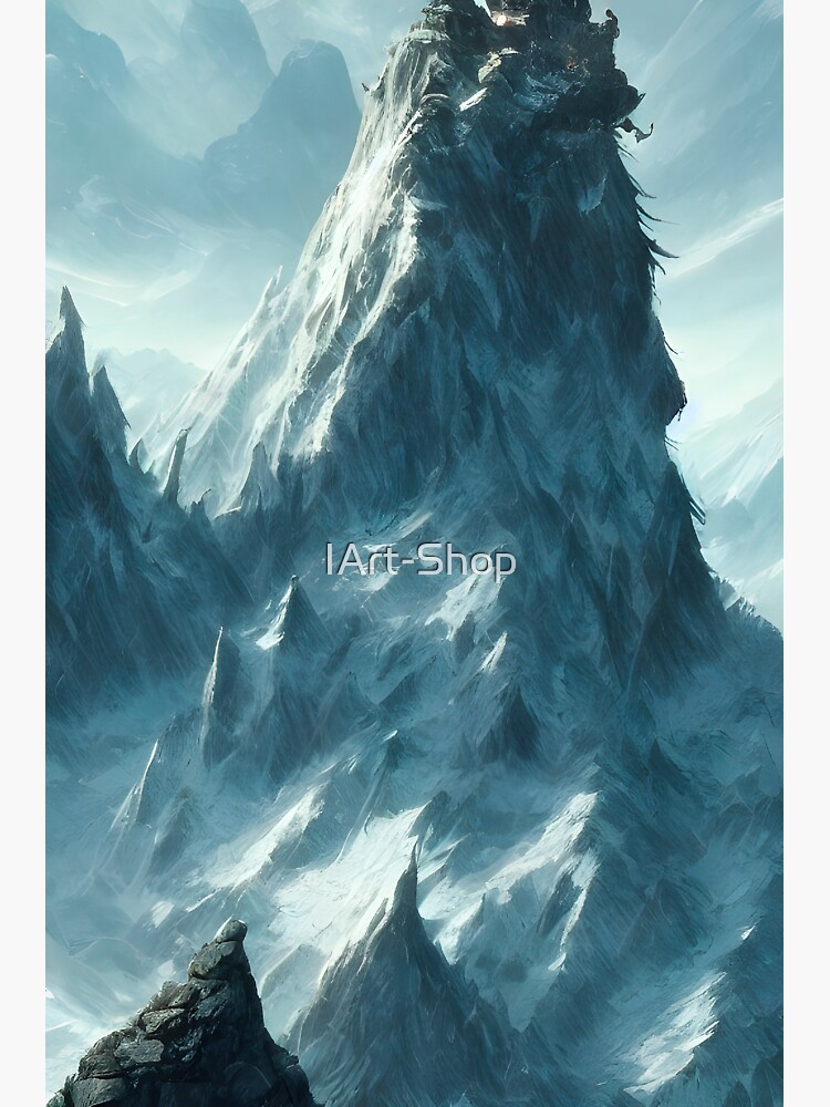"Steep mountain, landscape, fantasy, conceptual art, digital art ...
