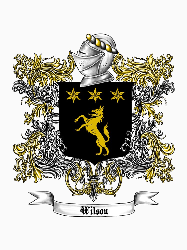 "Wilson Family Crest 5" T-shirt for Sale by atomicblizzard | Redbubble ...