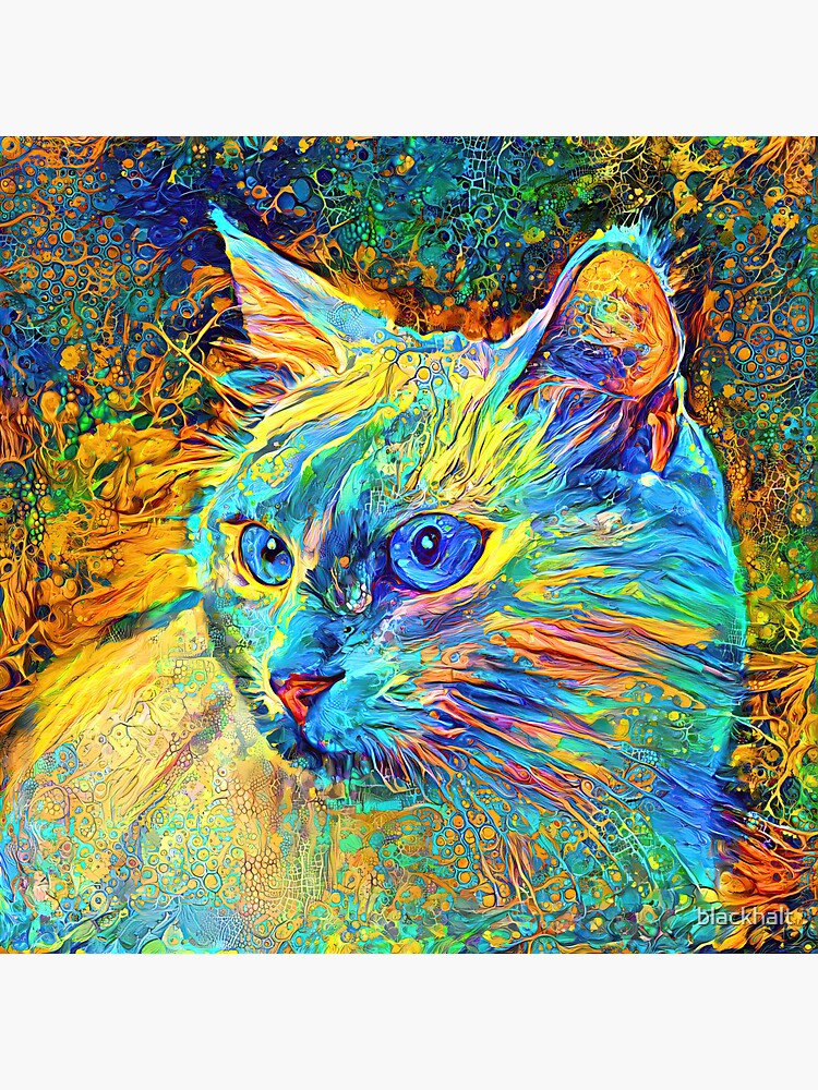 "Abstract Art | Deep Style abstraction | Cat" Sticker for Sale by ...