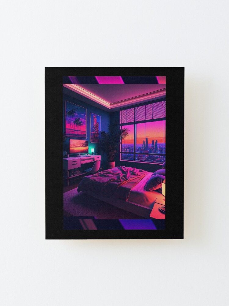 Aufgezogener Druck for Sale mit "Synthwave Dreams Retrowave Hotel ...