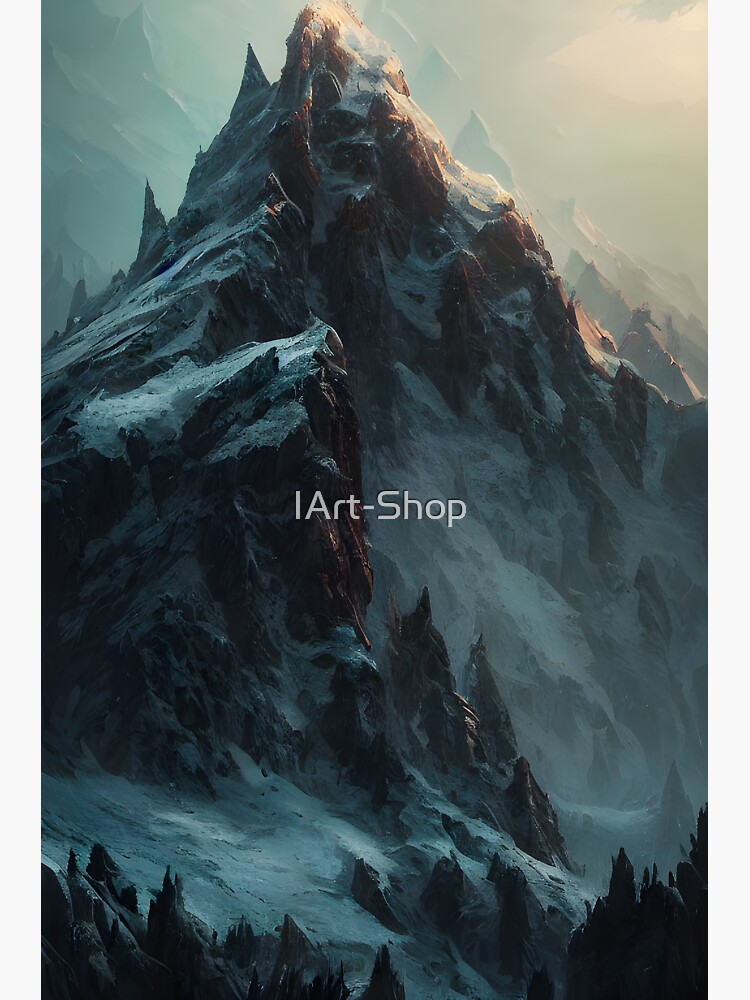 "Steep mountain, landscape, fantasy, conceptual art, digital art ...