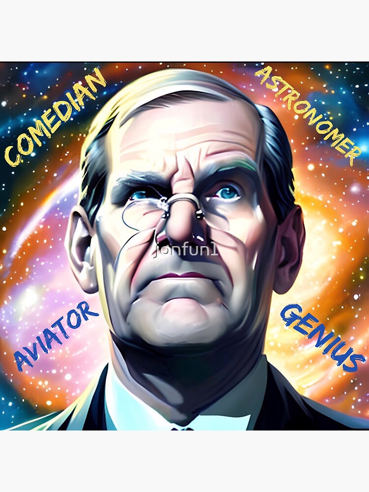 "Will Hay - Comedian, Astronomer, Aviator, Genius" Sticker for Sale by ...