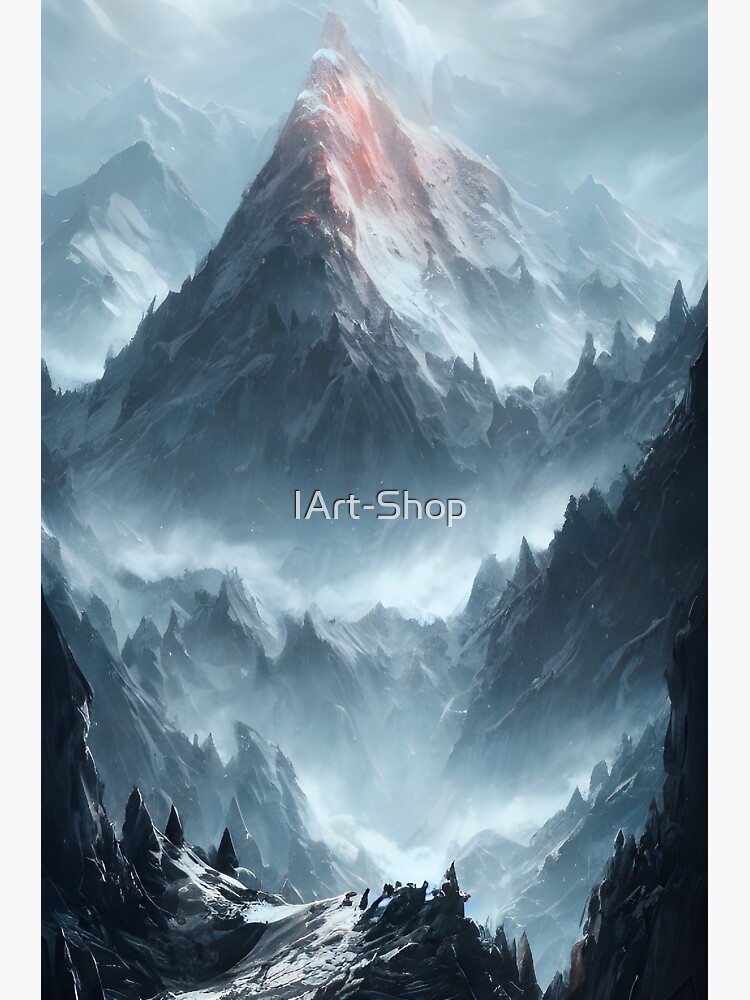 "Steep mountain, landscape, fantasy, conceptual art, digital art ...