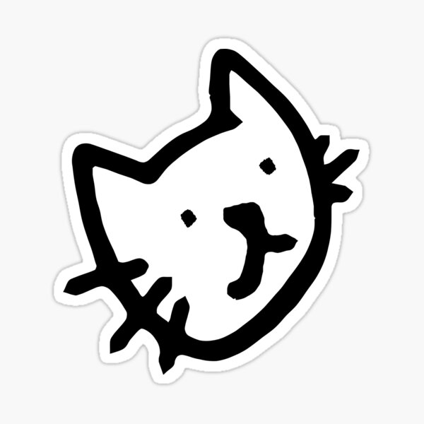 "Funny cat face" Sticker for Sale by Whatstick | Redbubble