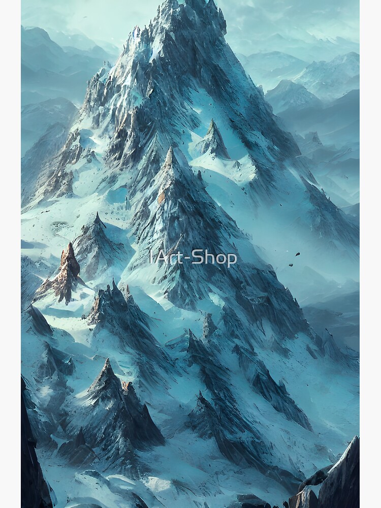 "Steep mountain, landscape, fantasy, conceptual art, digital art ...