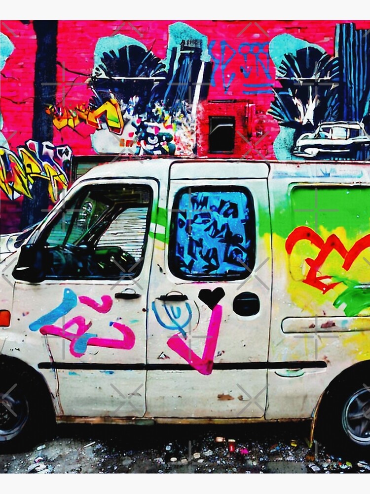 "NYC Vandalized Van | graffiti pop aesthetics " Poster for Sale by ...