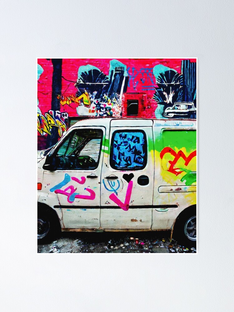 "NYC Vandalized Van | graffiti pop aesthetics " Poster for Sale by ...