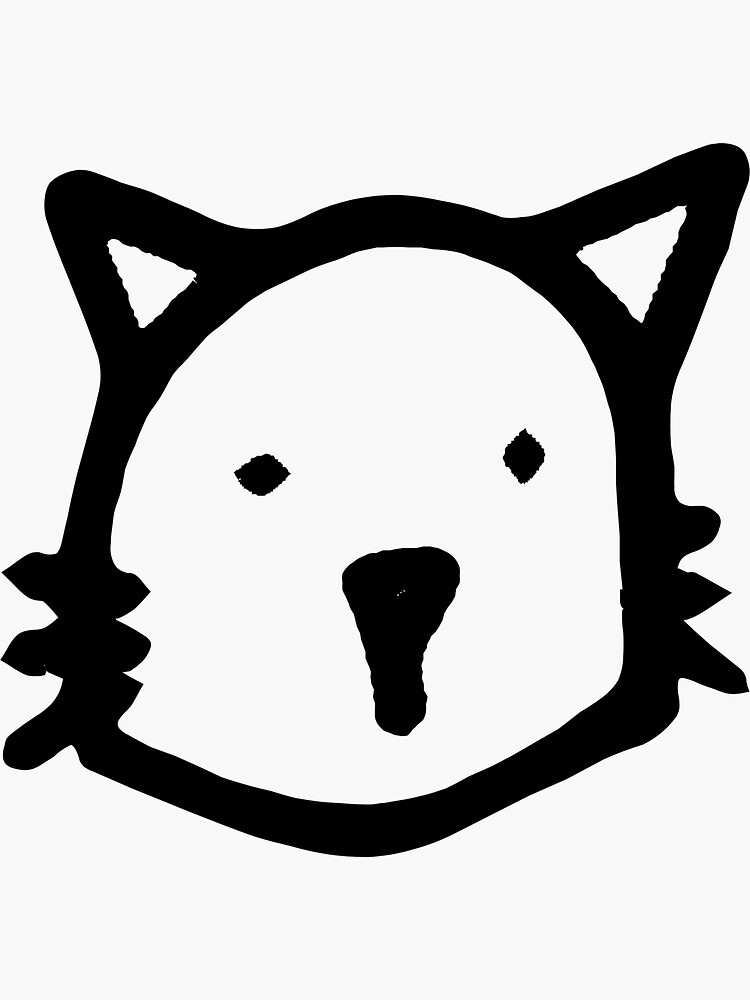 "Face cat funny face" Sticker for Sale by Whatstick | Redbubble