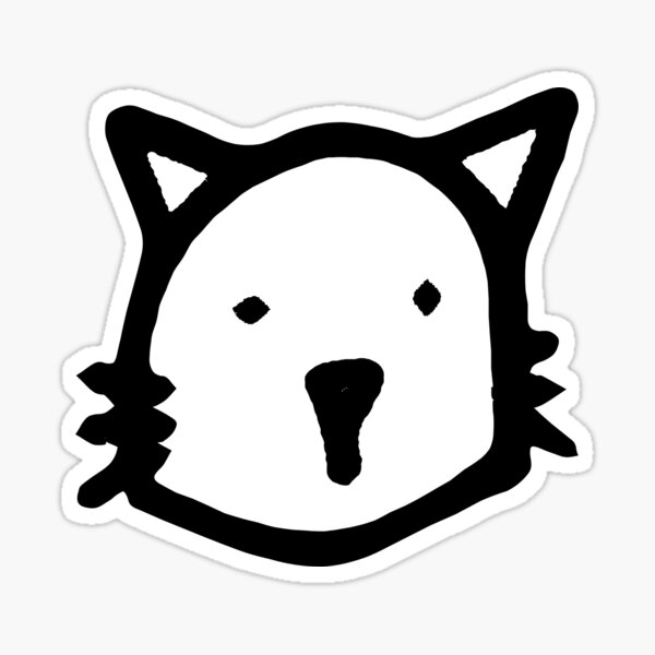"Face cat funny face" Sticker for Sale by Whatstick | Redbubble