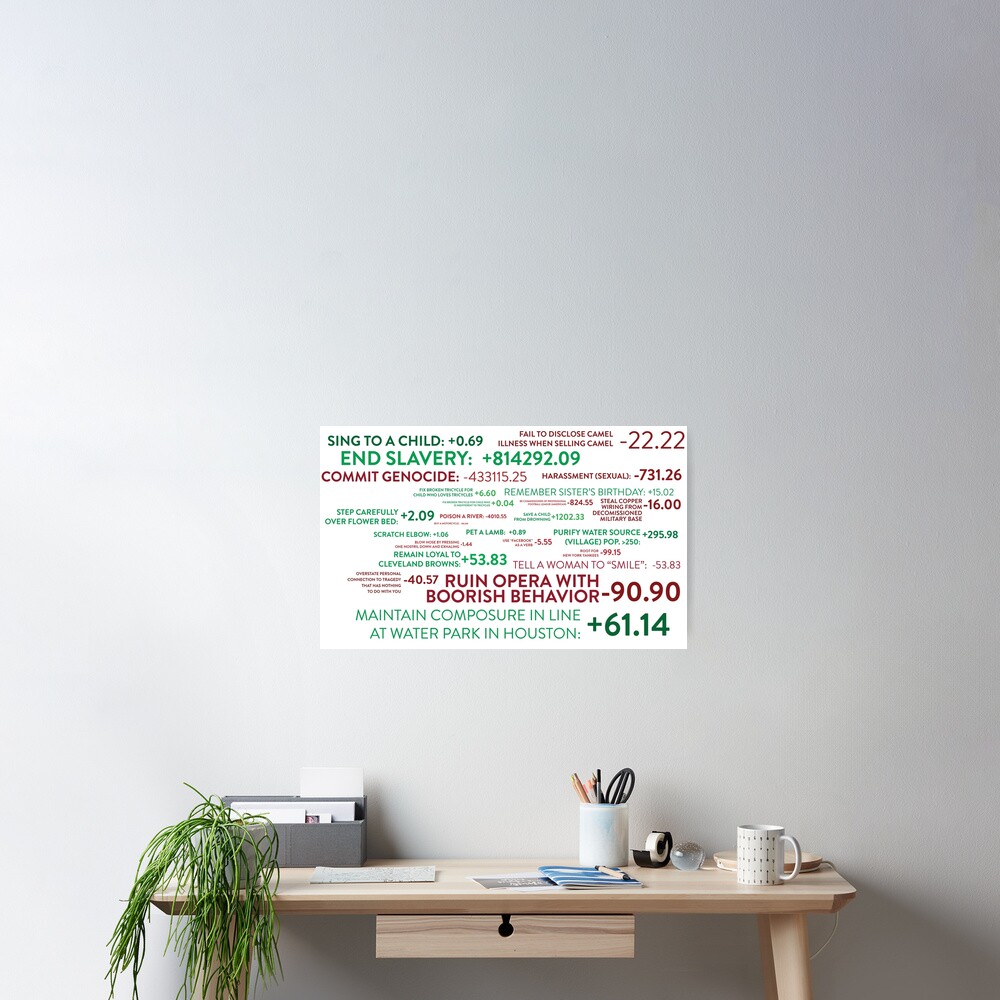 "The Good Place - Points System" Poster for Sale by nerd-girl-art ...