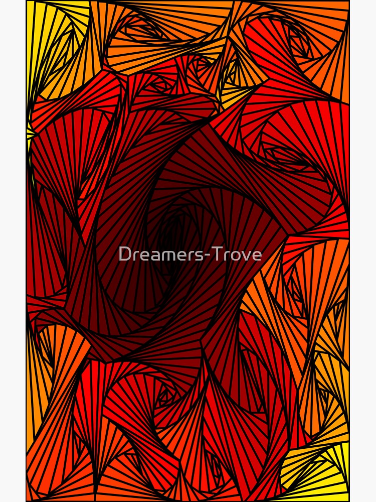 "Fire Zentangle" Sticker for Sale by Dreamers-Trove | Redbubble