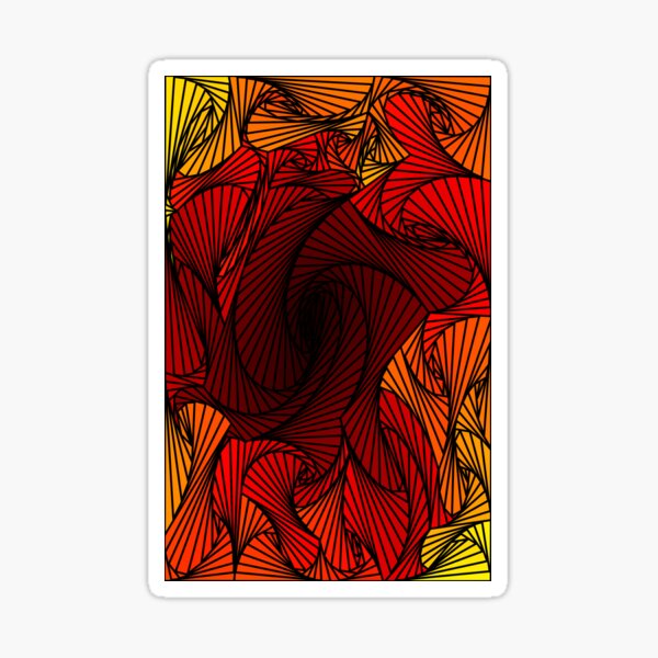 "Fire Zentangle" Sticker for Sale by Dreamers-Trove | Redbubble