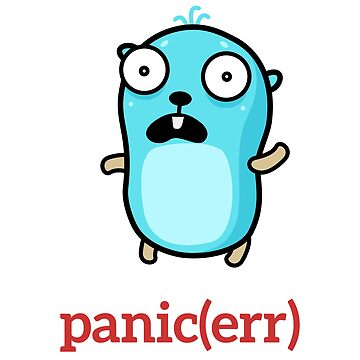 "golang gopher panic" Sticker for Sale by leesander | Redbubble
