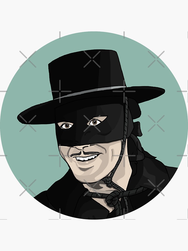 "Zorro - smiling" Sticker for Sale by PheaDesign | Redbubble