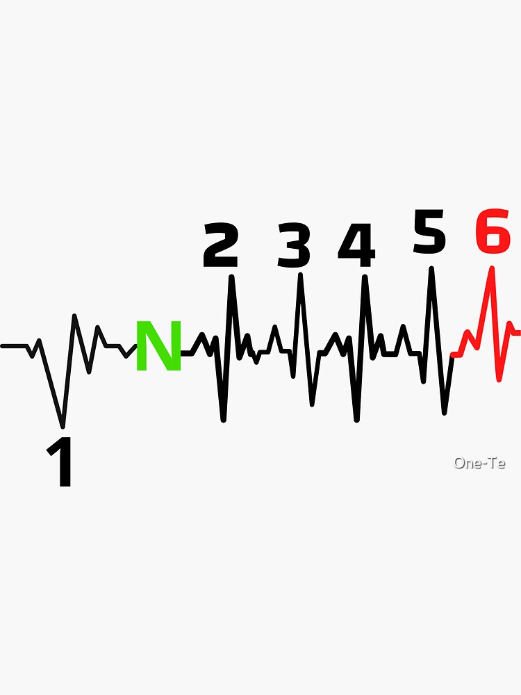 "Motorbike heartbeat 1n23456" Sticker for Sale by One-Te | Redbubble