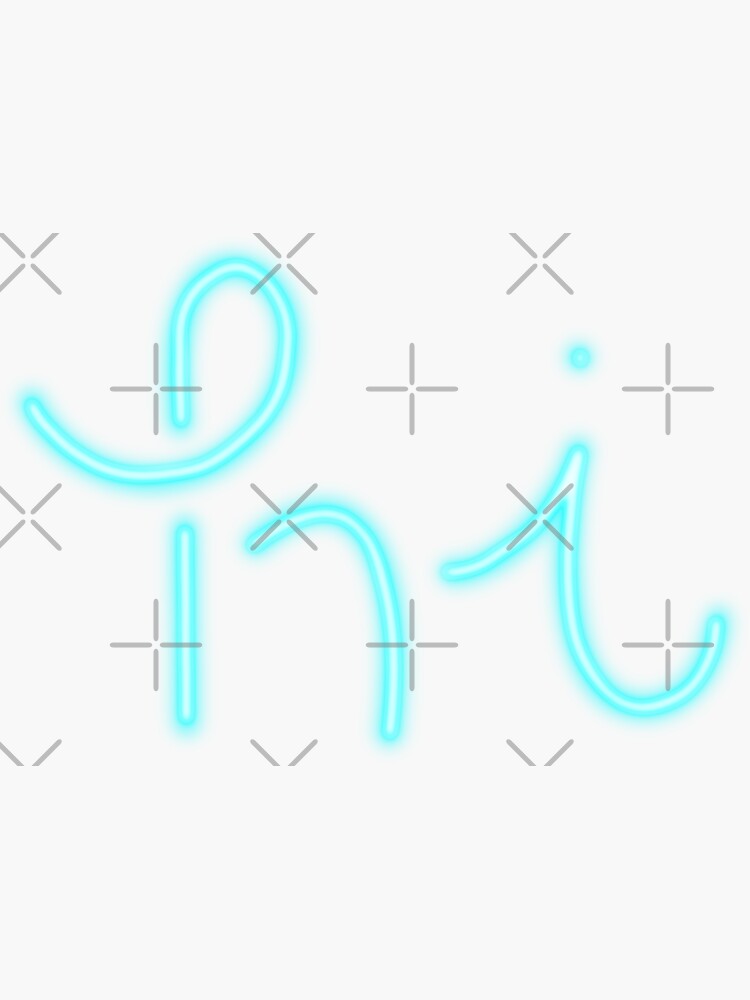 "Hi Neon Sign Art" Sticker for Sale by luckymooninc | Redbubble