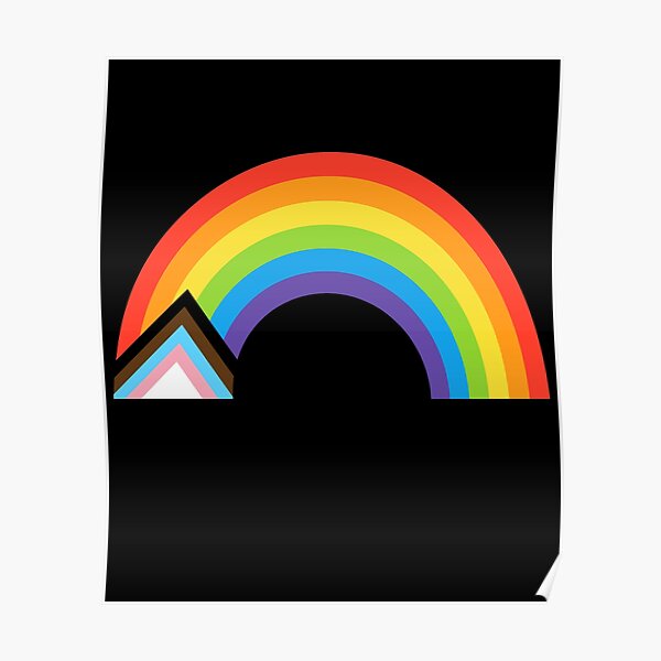 "LGBT Progress Pride Flag LGBTQIA Rainbow" Poster for Sale by ...