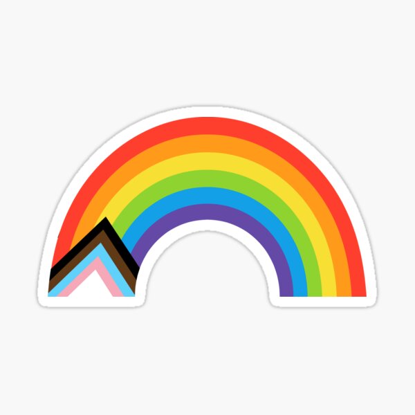 "LGBT Progress Pride Flag LGBTQIA Rainbow" Sticker for Sale by ...