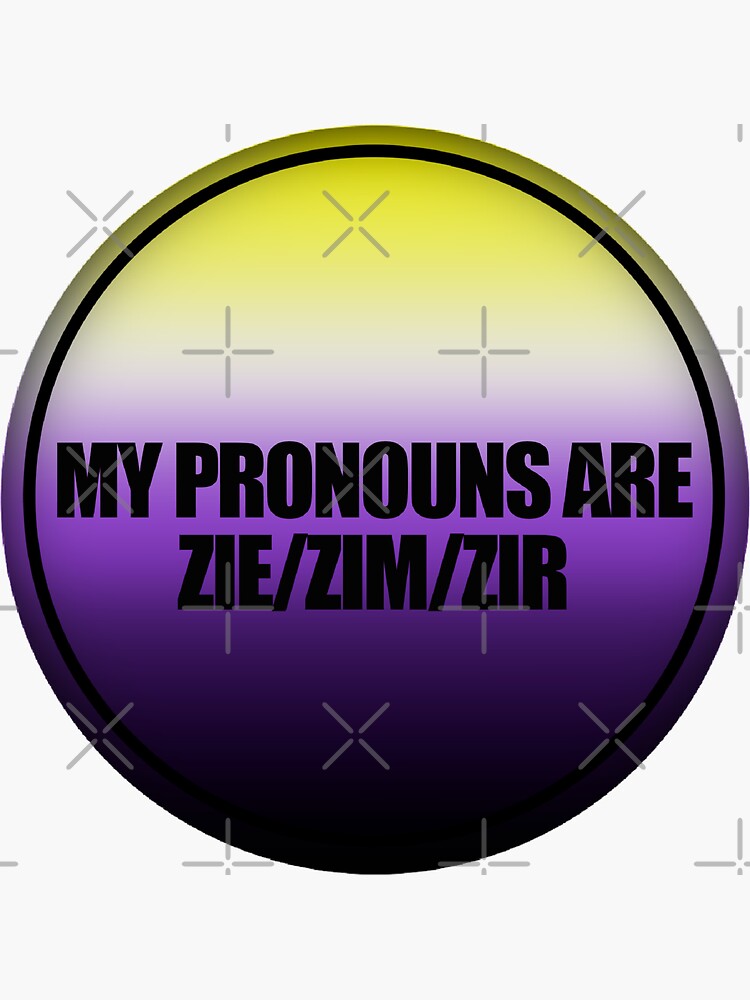 "Zie/Zim/Zir Pronouns" Sticker for Sale by krismfischer | Redbubble