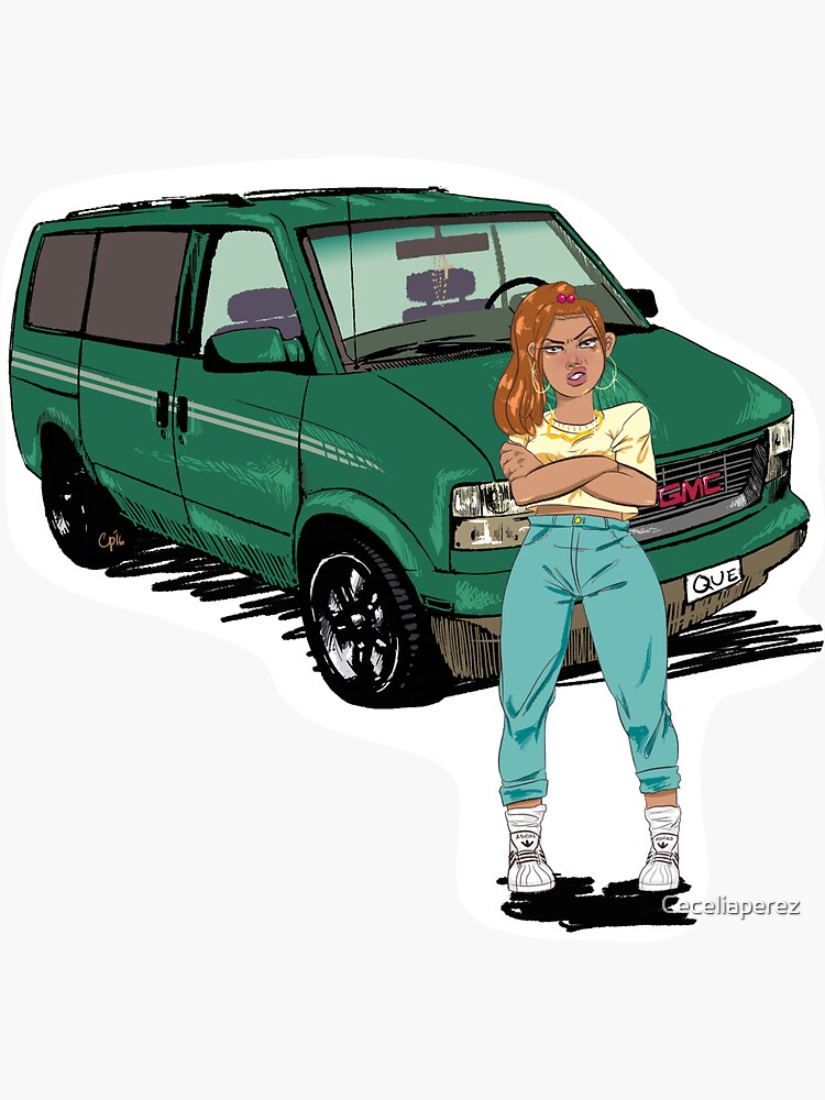 "The Astro Van" Sticker for Sale by Ceceliaperez | Redbubble