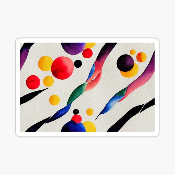 "Inky Bubbles and Ribbon Twists" Sticker for Sale by Red-Alien | Redbubble