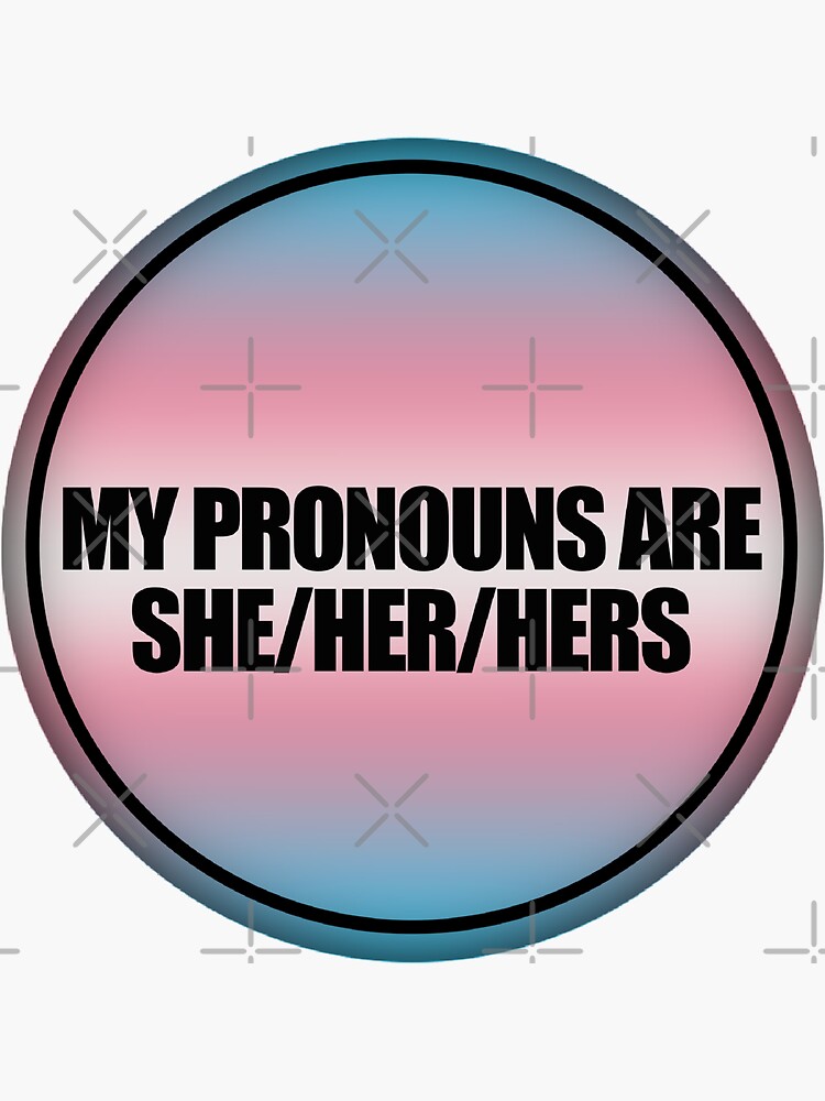 "She/Her/Hers Pronouns" Sticker for Sale by krismfischer | Redbubble
