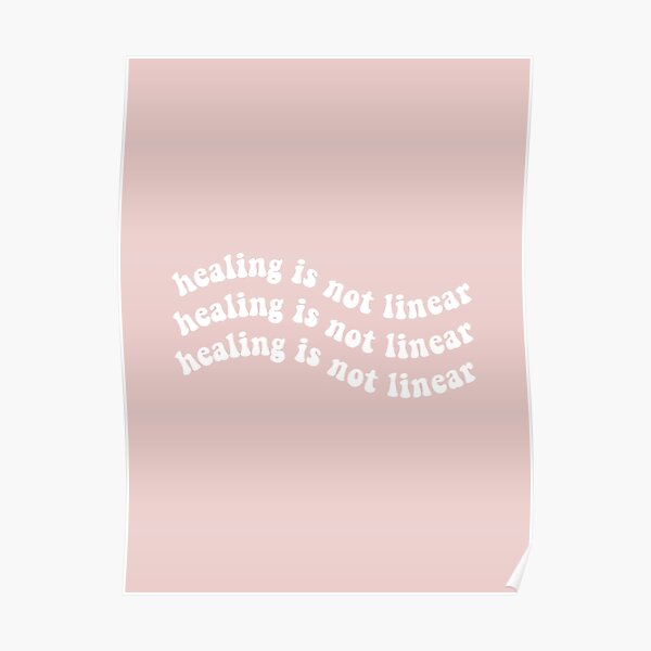 "Healing is Not Linear | Blush Pink | Mental Health, Trauma, Addiction ...
