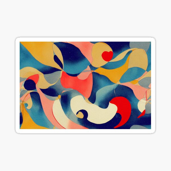 "Maelstrom of Color I" Sticker for Sale by Red-Alien | Redbubble