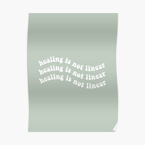 "Healing is Not Linear | Mist Green | Mental Health, Trauma, Addiction ...