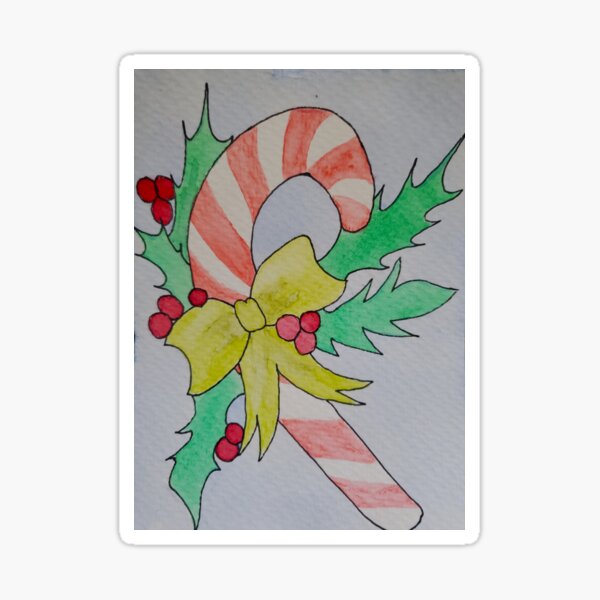 "Candy Cane " Sticker for Sale by etherealwonders | Redbubble