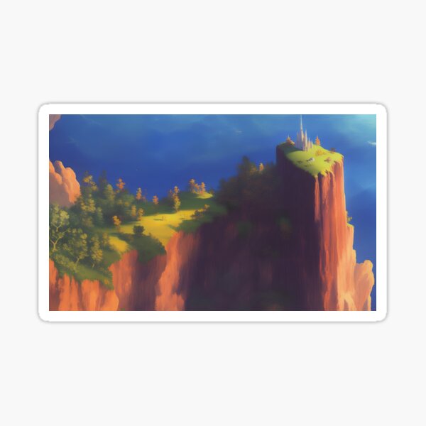 "ocean side castle, by the cliff" Sticker for Sale by stillCreek ...