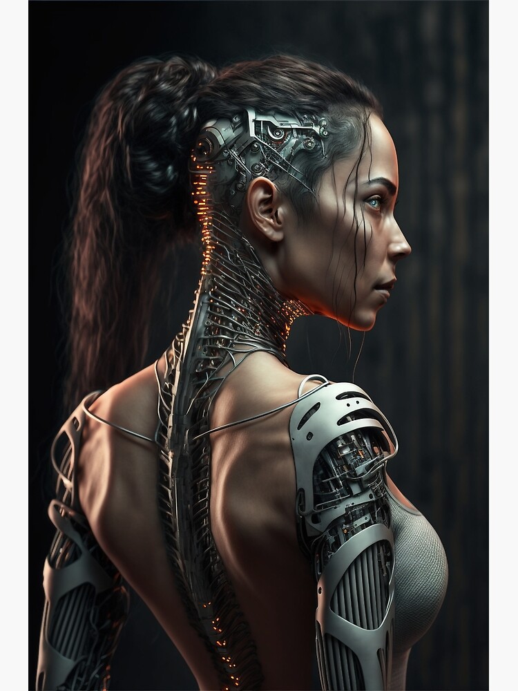 "Cyberpunk Augmented Female" Art Print for Sale by AICreateWorlds ...
