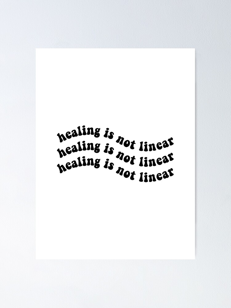 "Healing is Not Linear | White | Mental Health, Trauma, Addiction ...