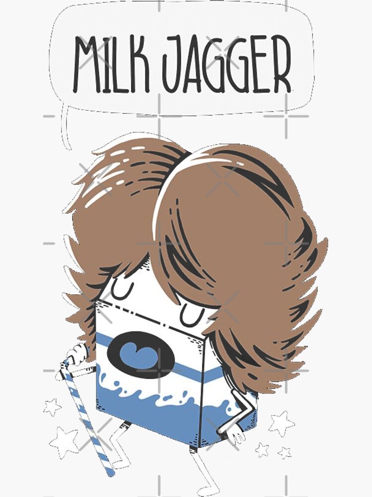 "Milk Jagger" Sticker for Sale by cayofili | Redbubble