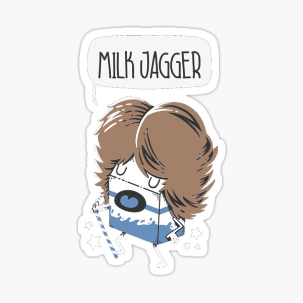 "Milk Jagger" Sticker for Sale by cayofili | Redbubble