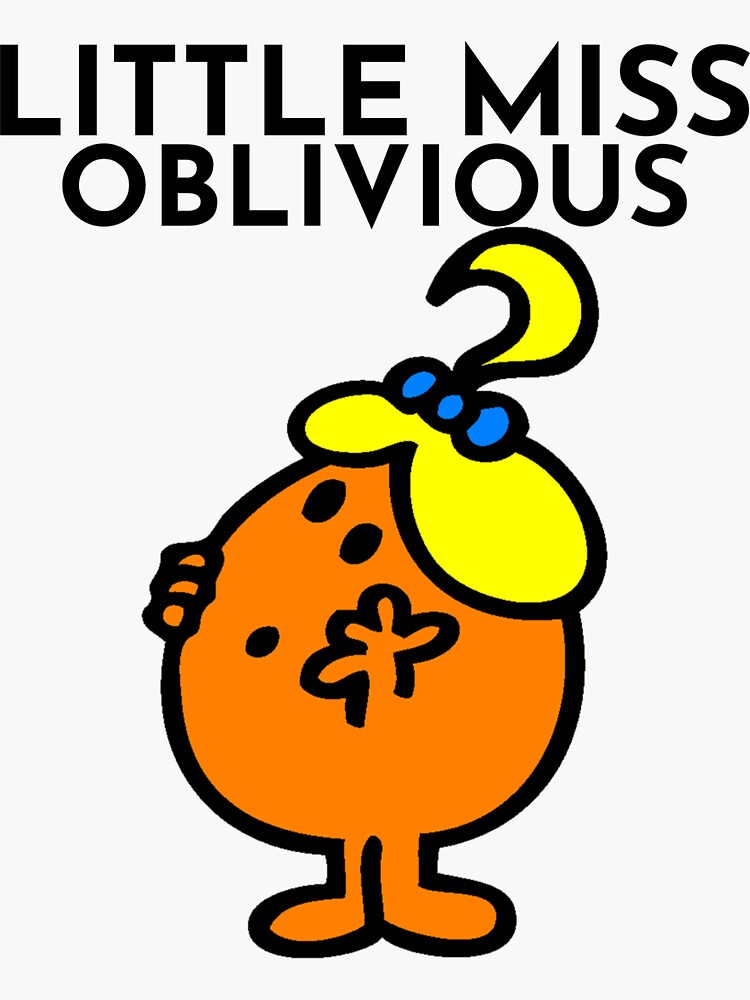 "Little Miss Oblivious" Sticker for Sale by BoldNFresh | Redbubble