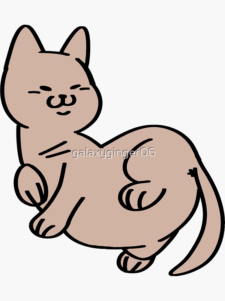 "fat sphynx cat" Sticker for Sale by galaxyginger06 | Redbubble