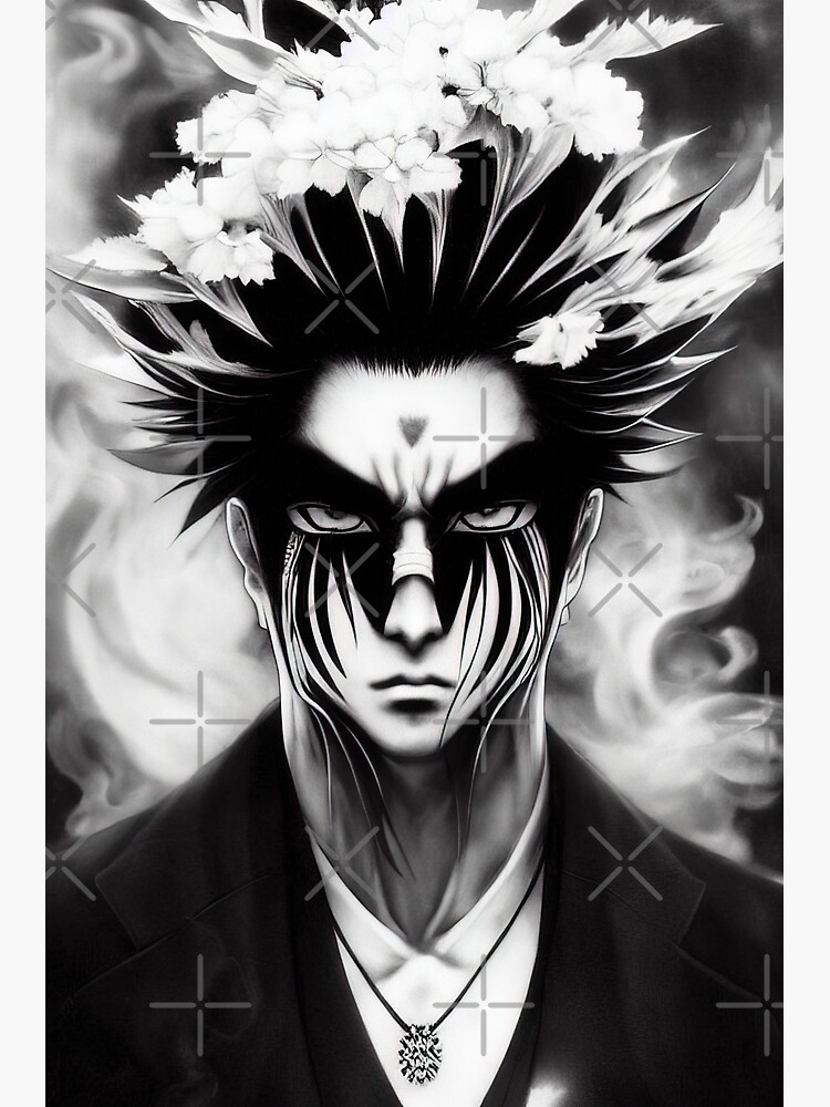 "Black and white angry yakuza anime hero" Poster for Sale by Karmanto ...