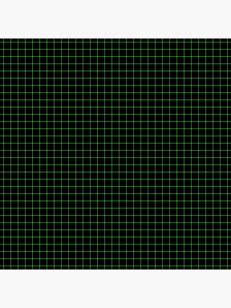 "Micro Matrix Optical Illusion Grid in Black and Neon Green " Art Print ...