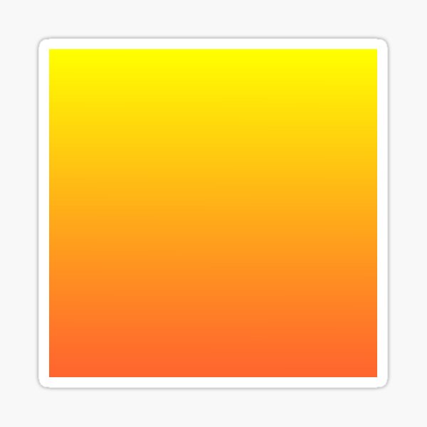 "Orange TO Yellow Fade - G3 | Orange Gradient To Yellow" Sticker for ...
