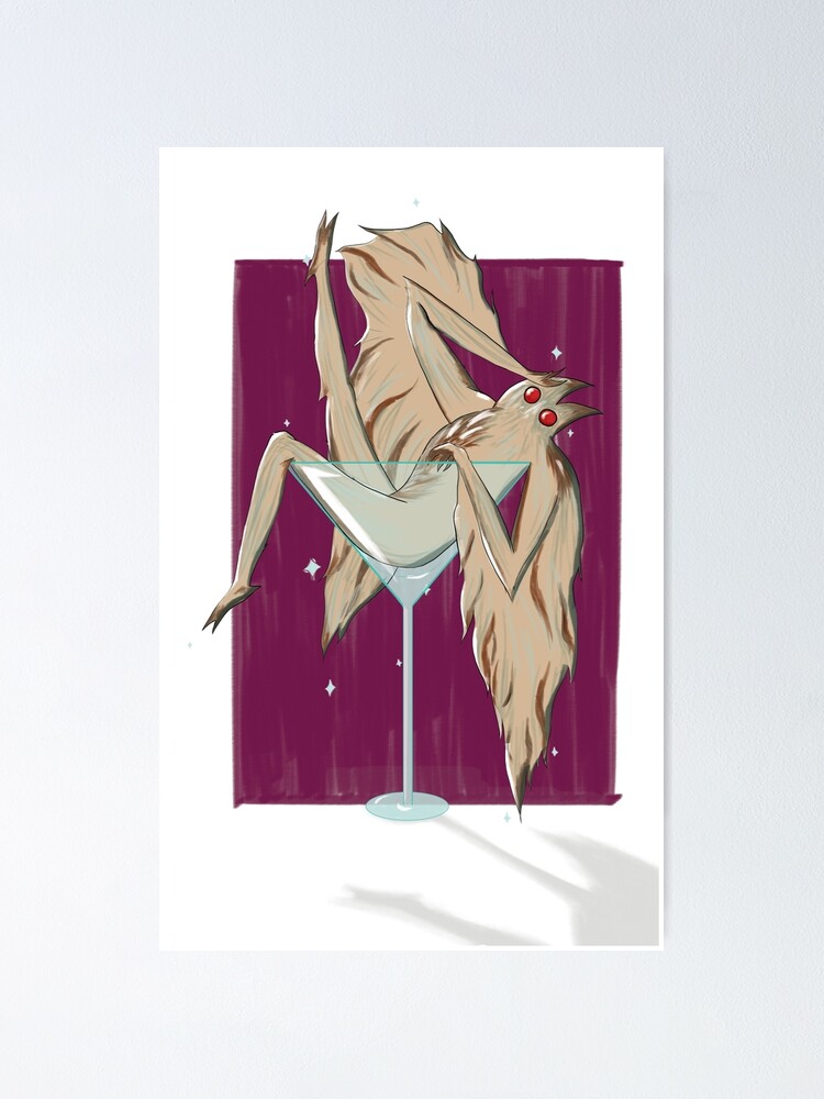 "Pin Up Mothman" Poster by TessDrawsStuff | Redbubble